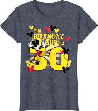 Disney Mickey & Friends 30 Year Old Birthday Girl T-Shirt