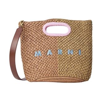 Marni Gewebte Tote Bag mit Logo-Detail - - Bags - Damen - Beige - ONE SIZE