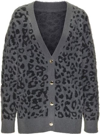 Lascana Strickjacke in flauschiger Qualit&auml;t mit Leomuster und l&auml;ssiger Oversize-Form Cardigan mit Leomuster, Oversize-Strickjacke mit Animalmuster