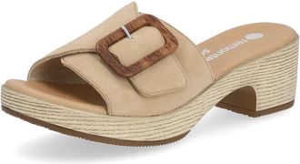 Remonte Damen Pantoletten D0N56, Frauen Slipper,Schlupfschuhe,schluepfschuhe,Slip-ons,Backless Slipper,Mules,Gartenschuhe,Sommerschuhe,beige (60),40 EU