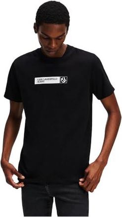 Karl Lagerfeld Karl Lagerfeld Jeans, Homme, T-Shirt Graphique &Agrave; Manches Courtes, Coupe Slim, Noir, XXL