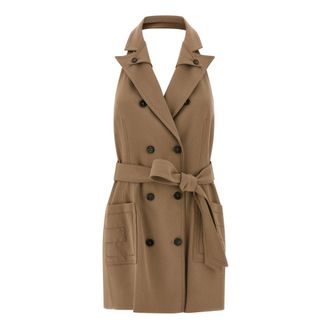 Elisabetta Franchi Gabardine Mini Kleid - - Dresses - Damen - Beige - L