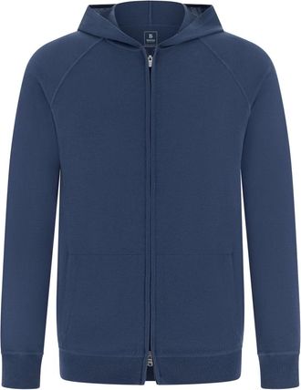 Boggi Milano Homme, Pulls, Bleu, Taille: S Full-Zip Knitted Sweat &agrave; capuche
