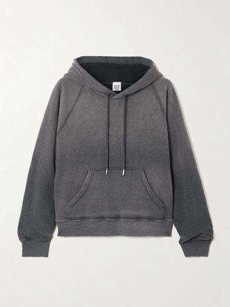 Re/Done + Hanes Hoodie Aus Jersey Aus Einer Baumwollmischung - Schwarz