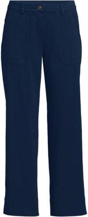 Lands End Straight Fit 7/8-Chinos, Damen, Größe:36 regular, Blau, Baumwolle/Lyocell (Viskose)/Baumwoll-Mischung, by Lands End