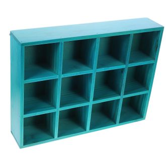 TOPBATHY Mediterranes Wandregal F&auml;cher Holz Wandh&auml;ngend Aufbewahrungsregal Statuetten Display Rack Stabil Praktisch f&uuml;r Wohnzimmer B&uuml;ro Schlafzimmer