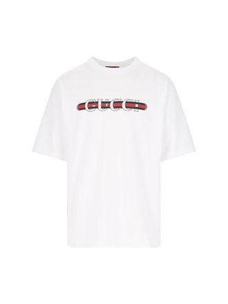 Gucci Web Print T-Shirt