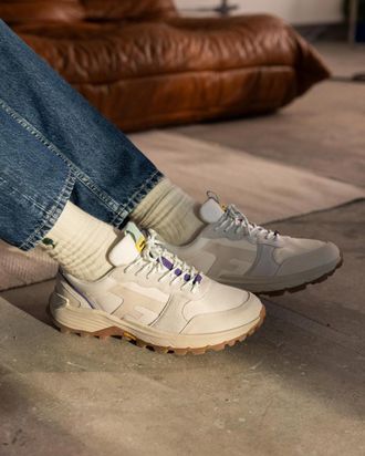 Faguo Baskets blanc et vert - HAZEL MONSTERA