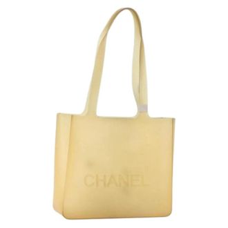 Chanel Pre-owned Gummi-Tote Bag - - Pre-owned - Damen - Beige - ONE SIZE