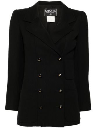 Chanel veste à boutons CC (1993) - Noir