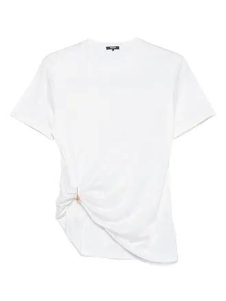 Versace t-shirt à détail drapé - Blanc