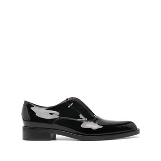 Gianvito Rossi Femme, Chaussures, Noir, Taille: 36 1/2 EU Baxeter Ballerines &agrave; Lacets en Cuir Verni