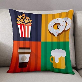 Bonamaison Le Jardin du Lin Zierkissenhüllen, Mehrfarbig, 45x45