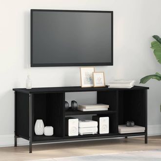 vidaXL Vidaxl - Mobile Tv Rovere Nero 102 X 35 X 45 Cm Legno Multistrato