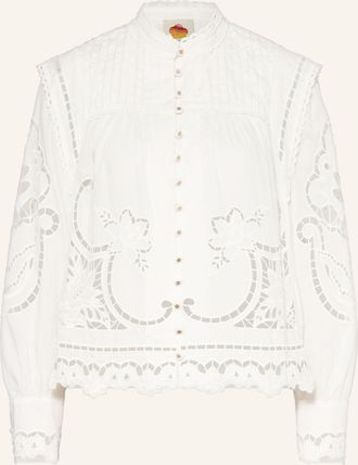 Farm Rio Farm Rio Bluse Aus Lochspitze weiss