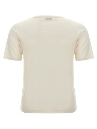 Kiton Womens White Cashmere T-Shirt