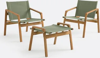 La Redoute Interieurs Salon De Jardin En Acacia Massif 3 Pi&egrave;ces Livie