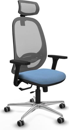 Piqueras y Crespo 24-Stunden-B&uuml;rostuhl mit 3D-Armen, h&ouml;henverstellbare Lendenwirbelst&uuml;tze und h&ouml;henverstellbares Kopfteil und Neigungsverstellung, ausgestattet mit Sync