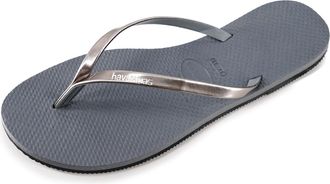 Havaianas You Metallic, Bequeme, stylische und vielseitige Sandalen, Dünne Riemen mit Metallic-Finish, Kleiner Absatz, für Damen, 35/36 EU