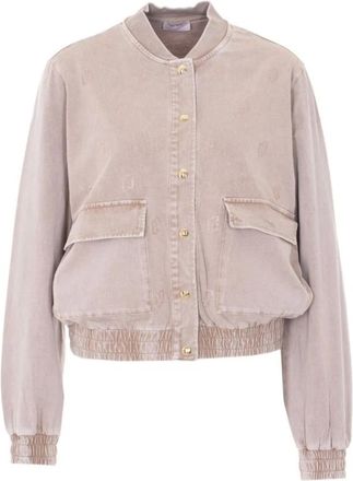 Liu Jo Femme, Vestes, Beige, Taille: 42 FR Faded Jersey Jacket