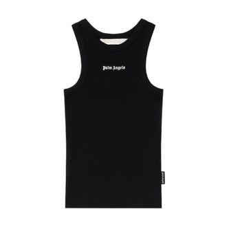 Palm Angels Femme, Tops, Noir, Taille: 38 FR Classic Logo Fitted Tank Top