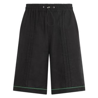 Philipp Plein Linen Drawstring Shorts Plein Tennis - - Shorts - Herren - Schwarzk - 3XL