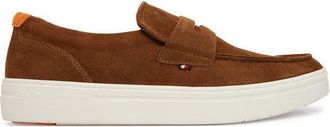 Tommy Hilfiger Halbschuhe Modern Light Hybrid Suede Loafer FM0FM05786 Braun