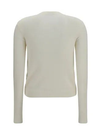 Burberry Womens Quilted Knit Cardigan Ceramic White Polyamide Sweater