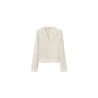 Twinset Jacquard Lurex Jacke - - Jackets - Damen - Beige - XS