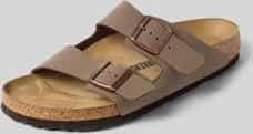 Birkenstock Slides aus echtem Leder mit breiten Riemen Modell ARIZONA