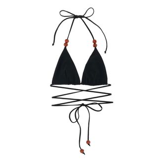Magda Butrym Femme, Maillots de bain, Noir, Taille: 40 FR Triangle Bikini Top RE 26