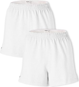 Soffe Damen Authentische Cheer Shorts, Wei&szlig; (2-er Pack), Mittel (2er