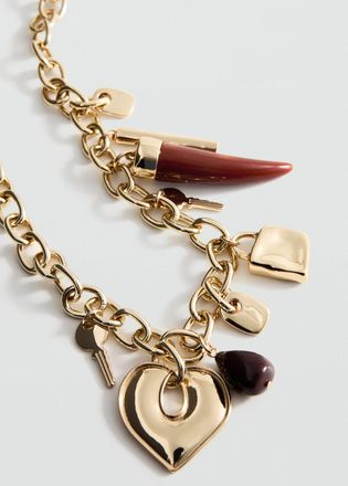 Mango Halskette mit Anh&auml;nger gold - Damen - Einheitsgr&ouml;&szlig;e - MANGO