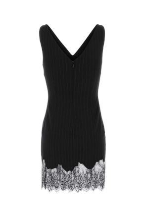 Andamane Womens Embroidered Twill Tori Mini Dress Blackwhite Abiti