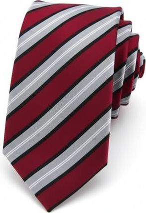 TigerTie Designer cravate en bordeaux gris noir argent ray&eacute;
