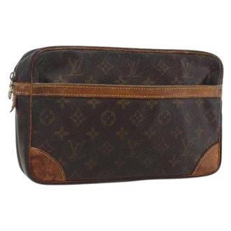 Louis Vuitton Pochette en toile Pre-owned - Femme - Pre-owned - Brun - Taille: ONE Size