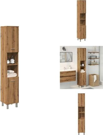 vidaXL Badschrank Artisan-Eiche 30x30x179 cm Holzwerkstoff - Badschrank - Badschr&auml;nke - Badezimmerschrank - Badezimmerm&ouml;bel