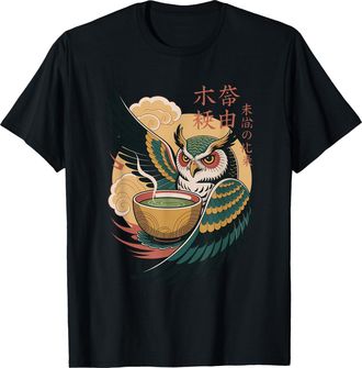 Shinkai Japanische Eule Matcha Tee Retro T-Shirt