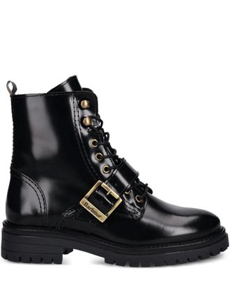 Barbour bottines &agrave; lacets et &agrave; boucles - Noir