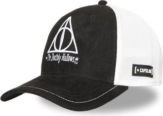 Capslab Casquette Homme & Femme, Casquette Trucker Harry Potter, Ajustable par Snapback, Noir Taille TU