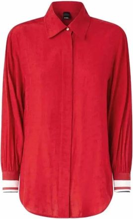 Pinko Pinko, Femme, Blouses et Chemises, Rouge, Taille: 38 FR Chemise Coupe Classique