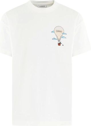 Flaneur Flâneur, Homme, Tops, Blanc, Taille: M T-shirt Aeronautique Blanc