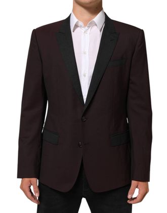 Dolce & Gabbana Womens Maroon Wool 2 Buttons Suit Jacket Blazer 03+wv