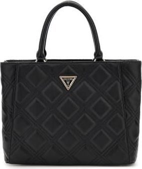 Guess Deesa Tote, Sac fourre-Tout, poignées supérieures Femme, Noir, Taille Unique