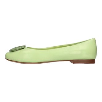 Emanuelle Vee Femme, Chaussures, Vert, Taille: 35 EU Ballerines en cuir avec détail de bijou