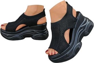 Generic Sandales de marche orthop&eacute;diques pour femme - Soutien de la vo&ucirc;te plantaire - Confortables &agrave; enfiler - Sandales de sport en maille respirante - Sandal