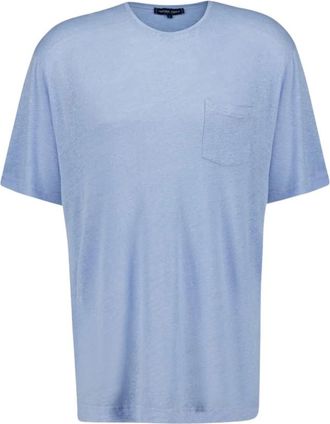 Frescobol Carioca Homme, Tops, Bleu, Taille: XL Carmo Linen Jersey T-Shirt