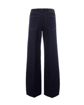 Sportmax Womens Jeans Oversized Night Blue Cotton