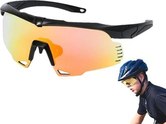 Generic Fahrradbrillen F&uuml;r M&auml;nner,Sportbrille mit Blendschutz und Schutz vor UV Strahlung,Mountainbike Brille - F&uuml;r Damen Herren M&auml;dchen Jugendliche Und Famil