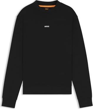 BOSS Hommes WeSmallcrew Sweat Relaxed en Molleton de Coton avec Logo Contrastant